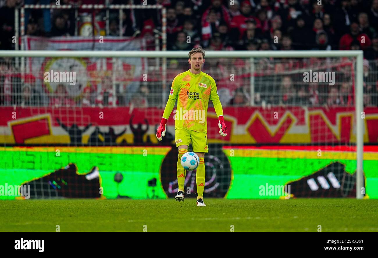 February 15 2025: Frederik RÃ¶nnow of 1.FC Union Berlin looks on during ...