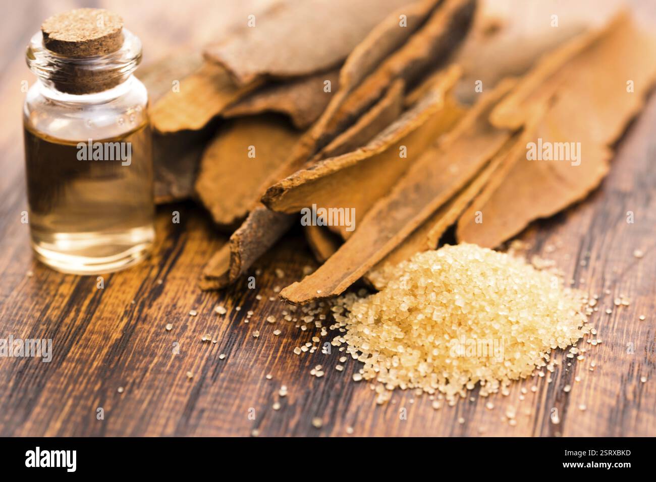 Cinnamon essential oil Stock Photo - Alamy