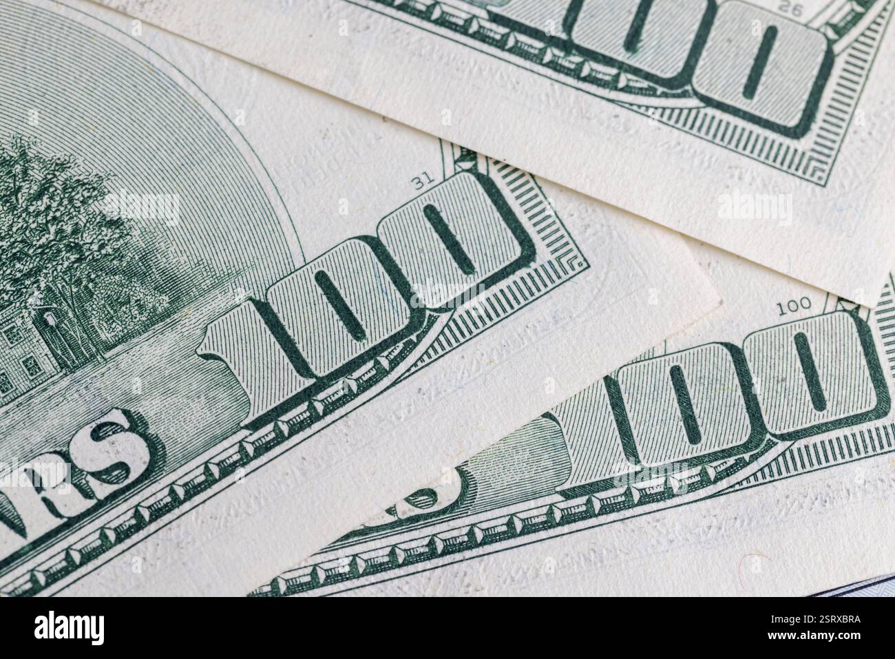 US dollars in closeup, American paper money dollars in denominations of ...