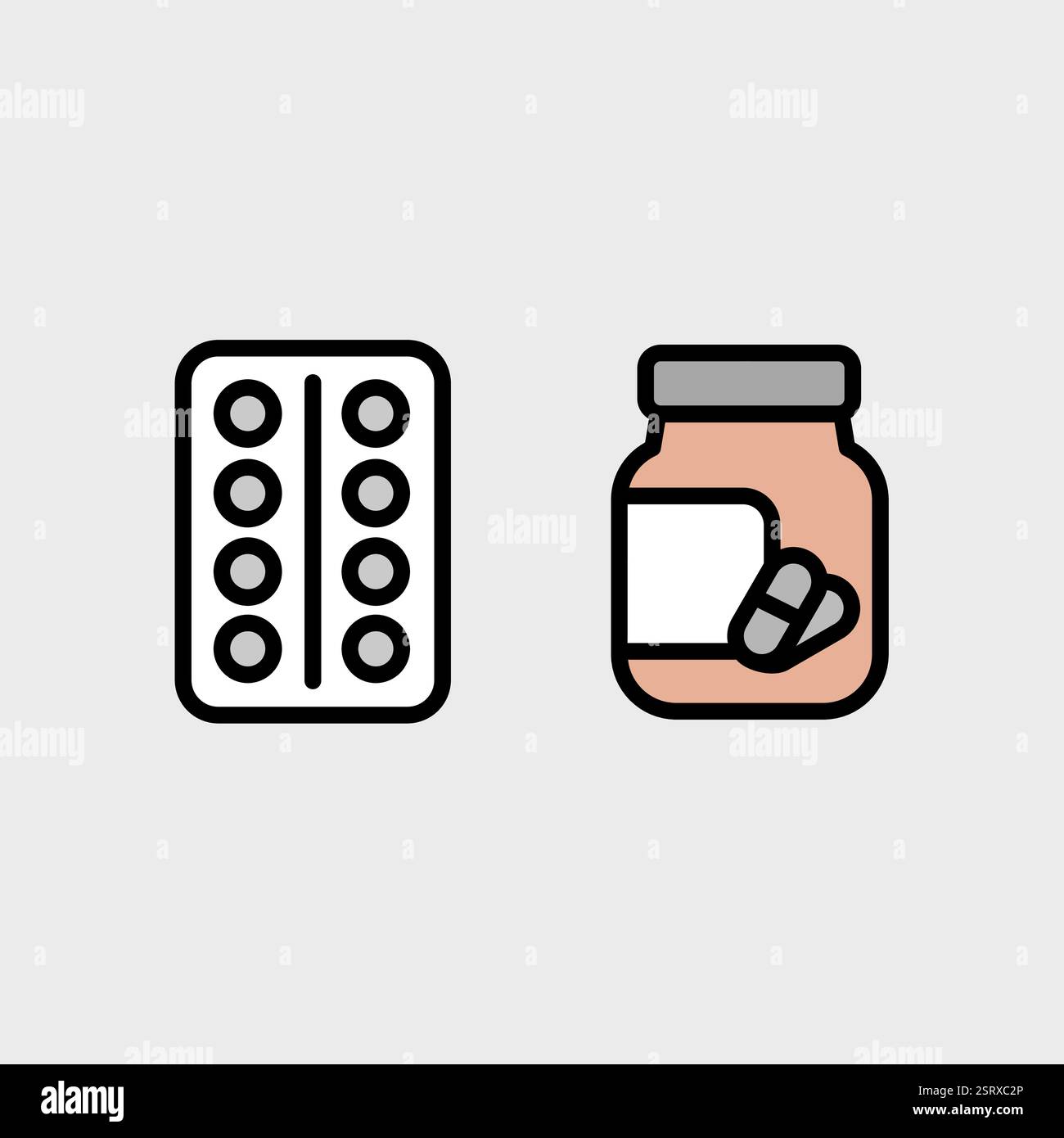 Pharmacy and medicine symbols - clean and modern medic symbol set Stock ...