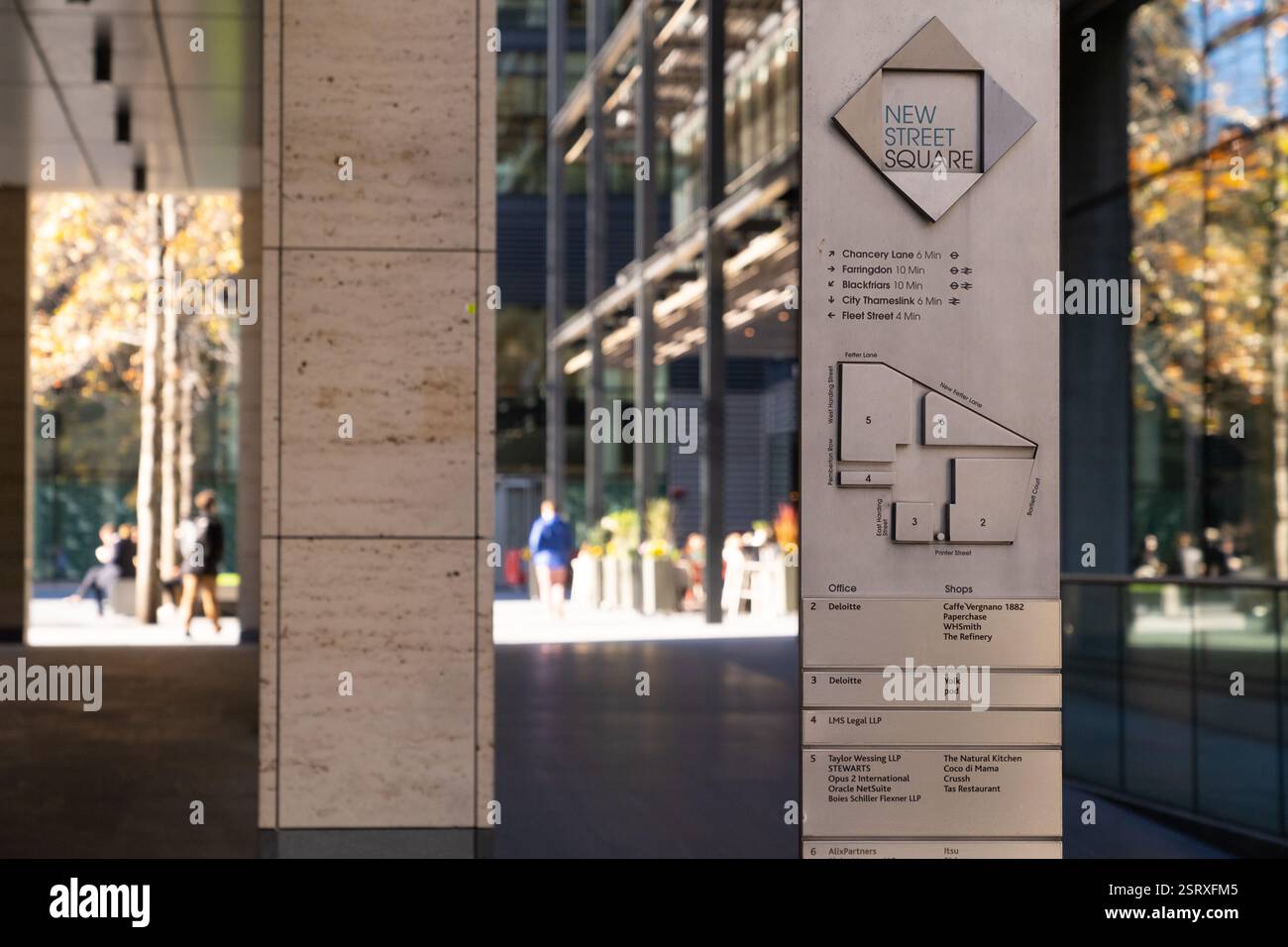 Floor plan and directions at New Street Square, London, showing access ...