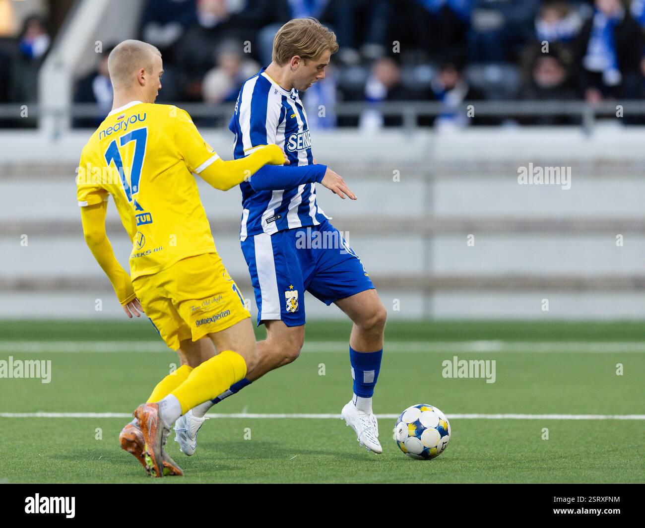 250216 IK Oddevolds Olle Kjellman Olblad och IFK Göteborgs Noah Tolf ...