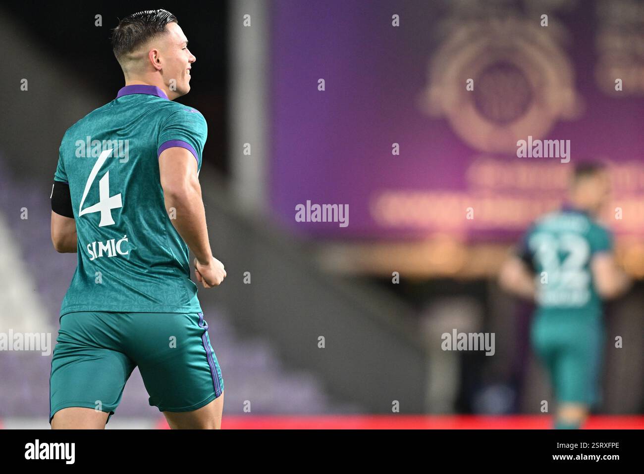 Antwerpen, Belgium. 09th Jan, 2025. Jan-Carlo Simic (4) of Anderlecht ...