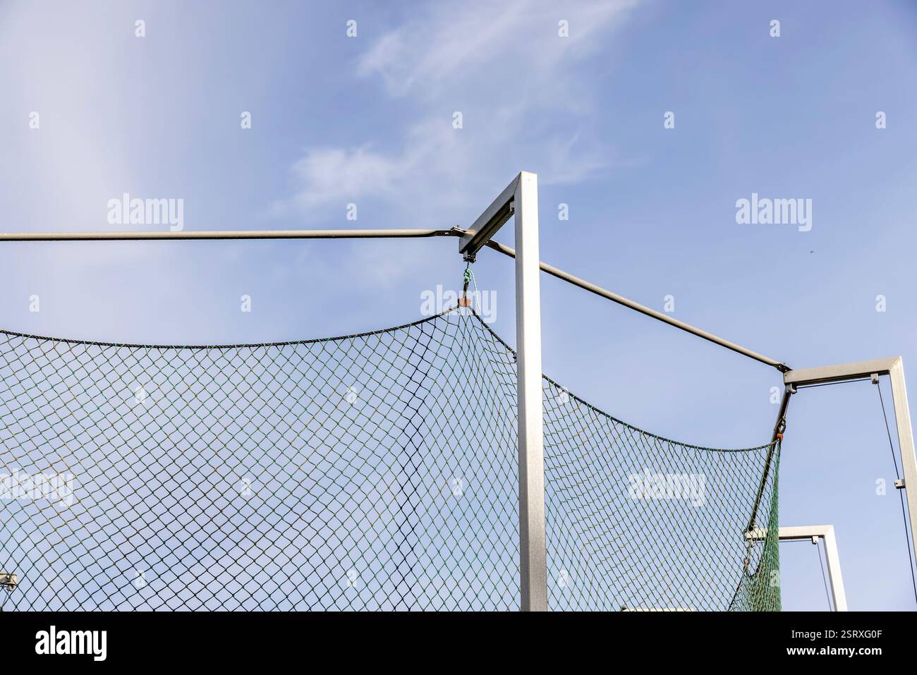 fencing with synthetic net to protect spectators at hammer throwing ...