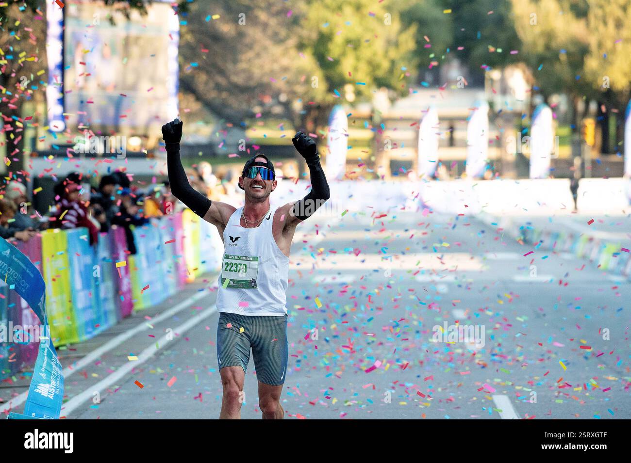 February 16, 2025: Mitch Ammons (22379) celebrates his win in the MenÕs ...