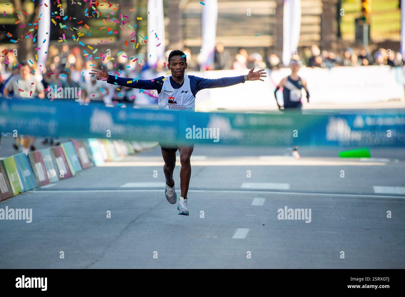 February 16, 2025: Bradley Makuvire (24) celebrates the win MenÕs ...