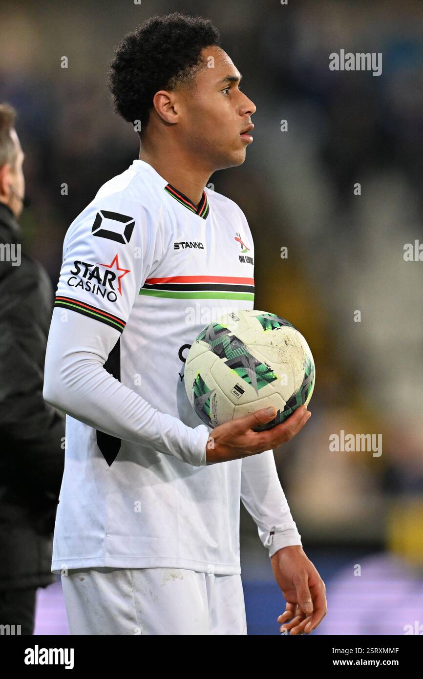 Brugge, Belgium. 07th Jan, 2025. Manuel Osifo (25) of OHL pictured ...