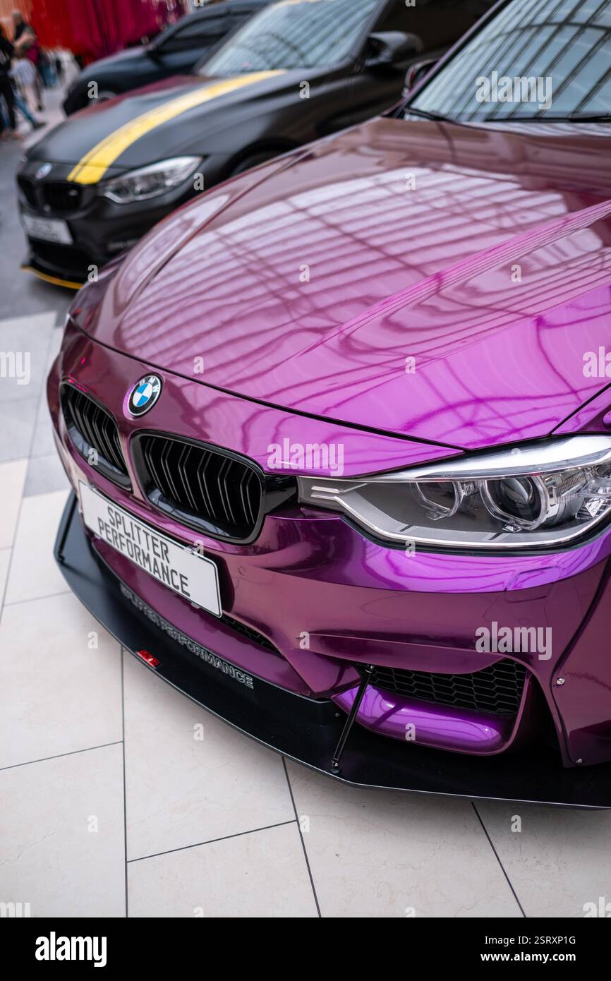 Kyiv, Ukraine - October 13, 2024: Sport cars motor show, violet BMW ...