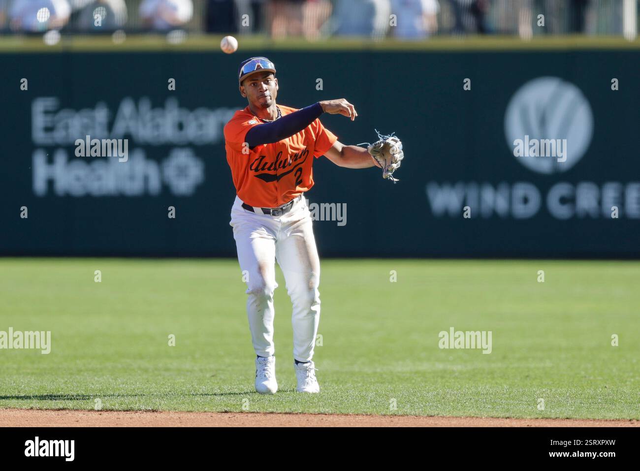 Auburn's Chris Rembert (2) throws the ball during an NCAA baseball game ...
