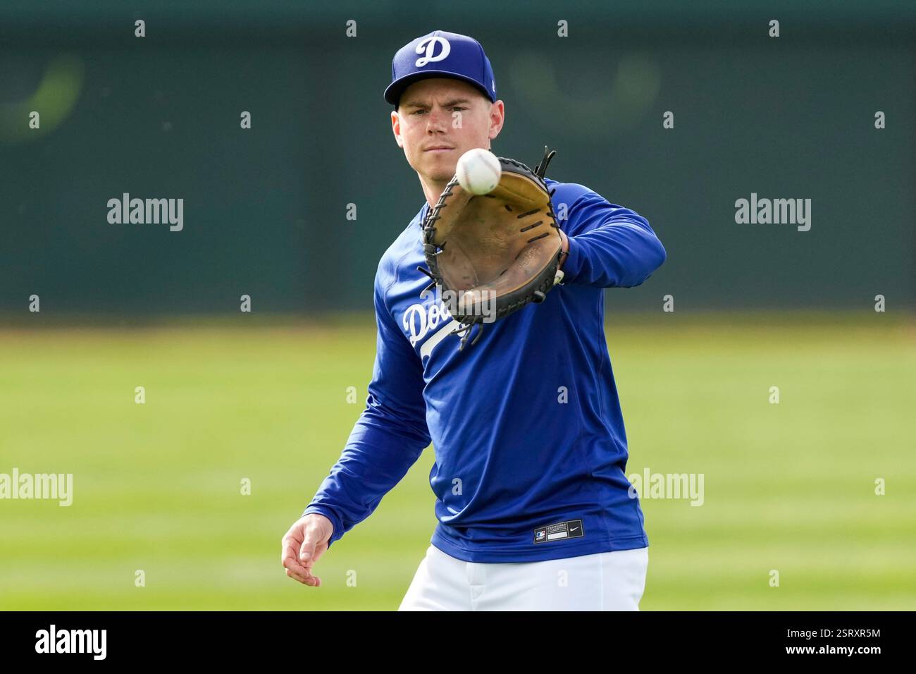 Los Angeles Dodgers catcher Will Smith works out during spring training ...
