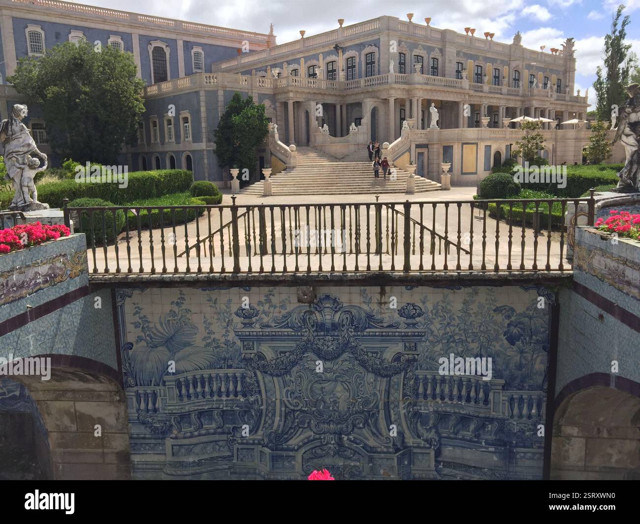 Queluz National Palace. Architectural masterpiece with intricate blue ...