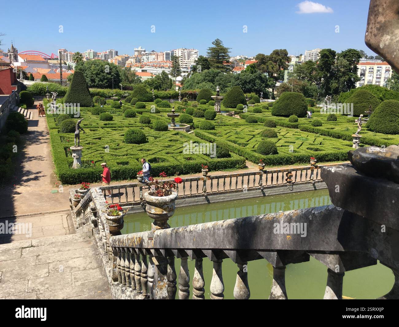 Formal gardens Portugal. Geometric hedges, topiary, and water features ...
