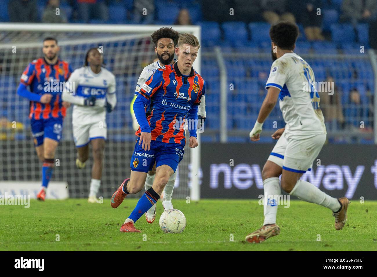 Basel, Switzerland, February 16st 2025: Anton Kade (30 Basel) during ...