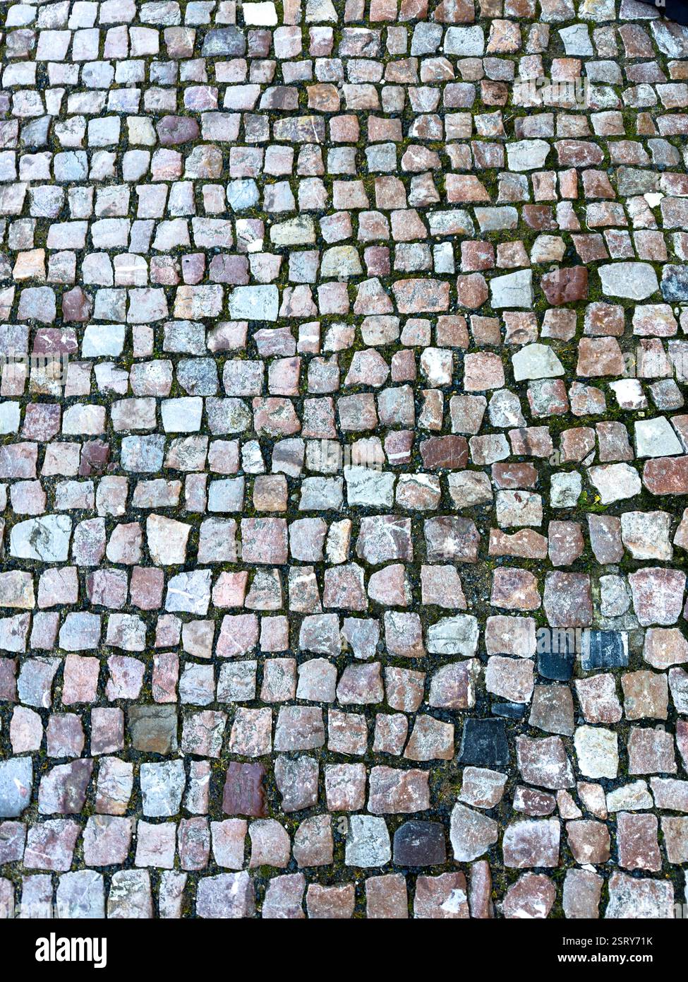Cobblestone Pathway Showcases Intricate Patterns in a Historic Urban ...