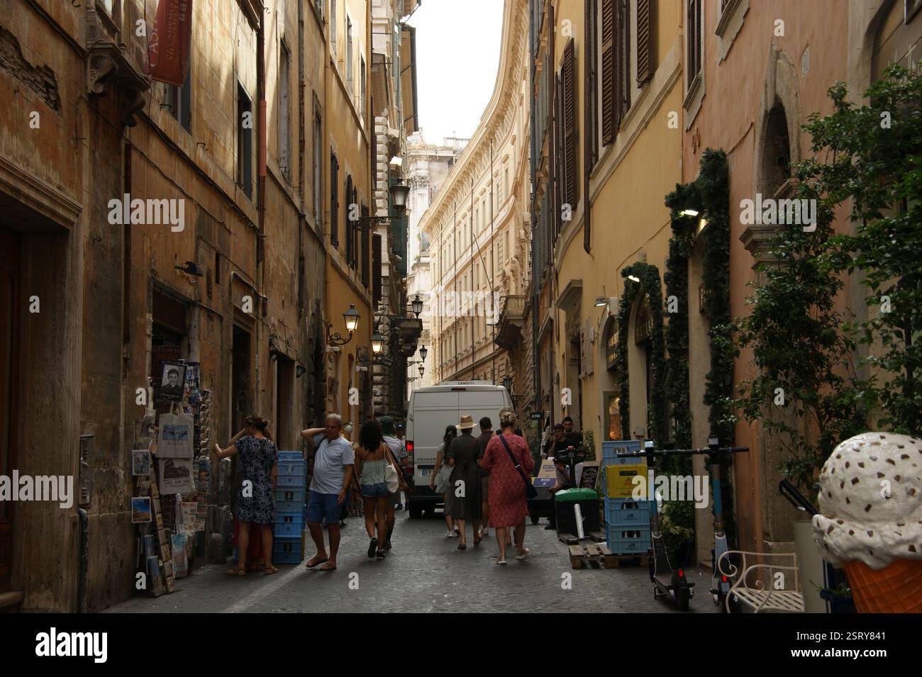 Capturing the timeless charm of Rome in this narrow and old-fashioned ...
