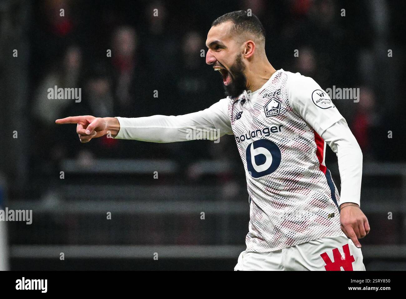 Nabil BENTALEB of Lille celebrates his goal during the French ...