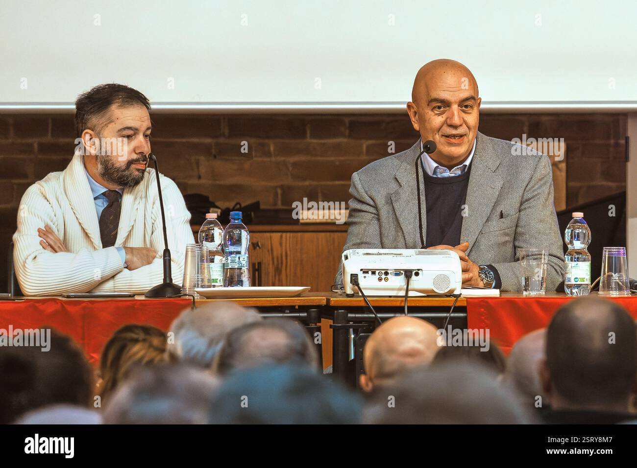 Piacenza, Italy, 16 february 2025. Marco Rizzo present his book ...