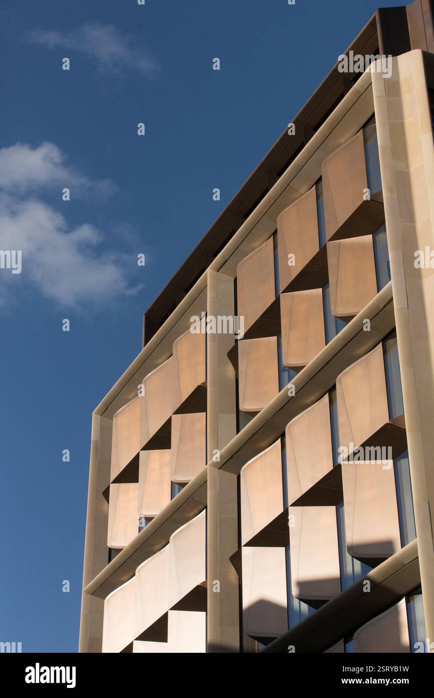 Modern architecture, the Bloomberg Building, London. Unique facade ...