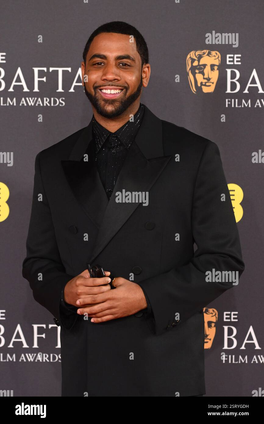 London, UK. 16 February 2025. Jharrel Jerome attending the 78th British ...