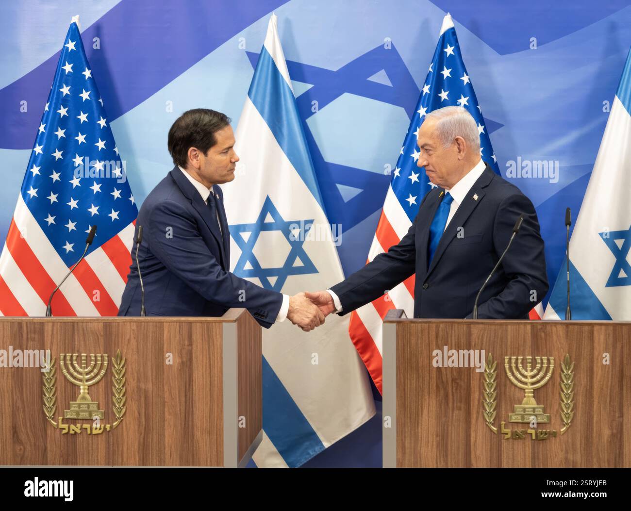 Jerusalem, Israel. 16th Feb, 2025. U.S Secretary of State Marco Rubio ...