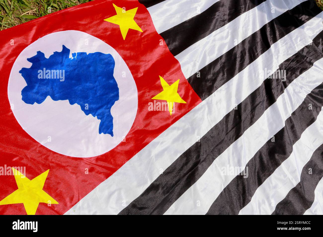 Detail of Sao Paulo state flag, Brazil Stock Photo - Alamy