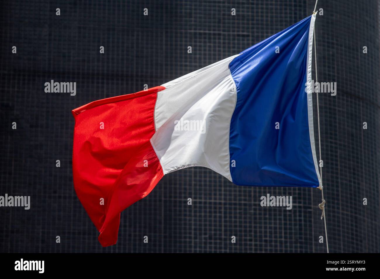 France flag blowing in the wind Stock Photo - Alamy
