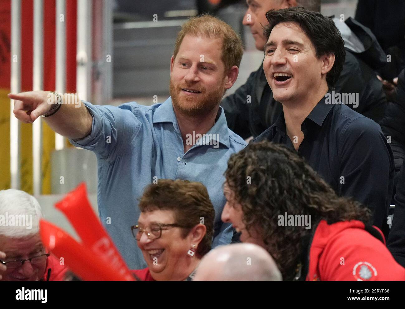 Canada's Prime Minister Justin Trudeau, right, and Brotain's Prince ...