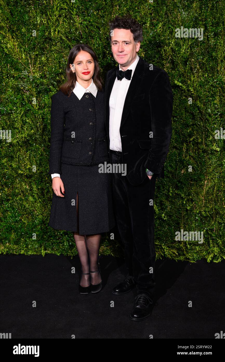 London, UK. 15 February 2025. Felicity Jones and Charles Guard ...