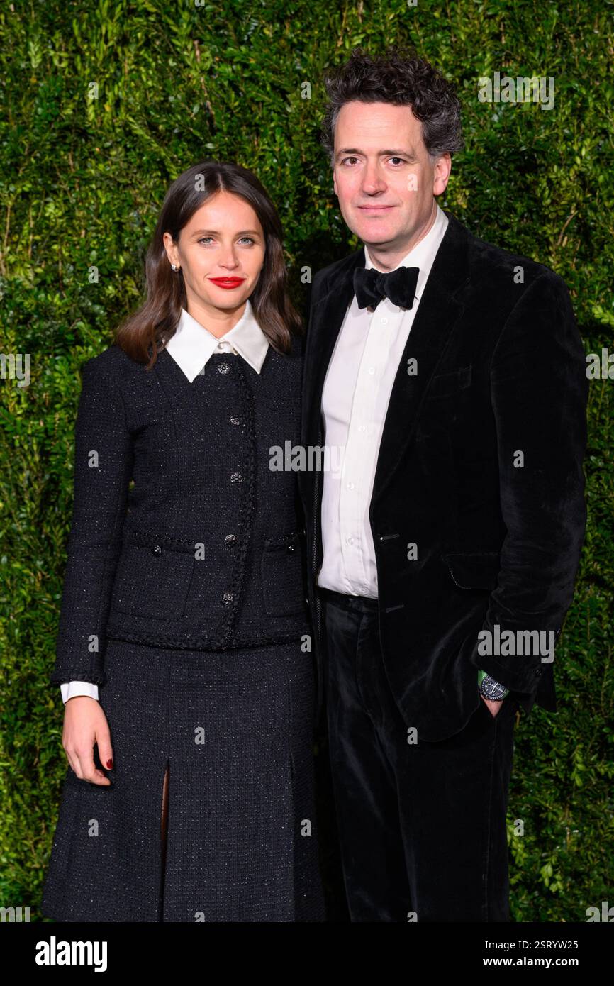 London, UK. 15 February 2025. Felicity Jones and Charles Guard ...