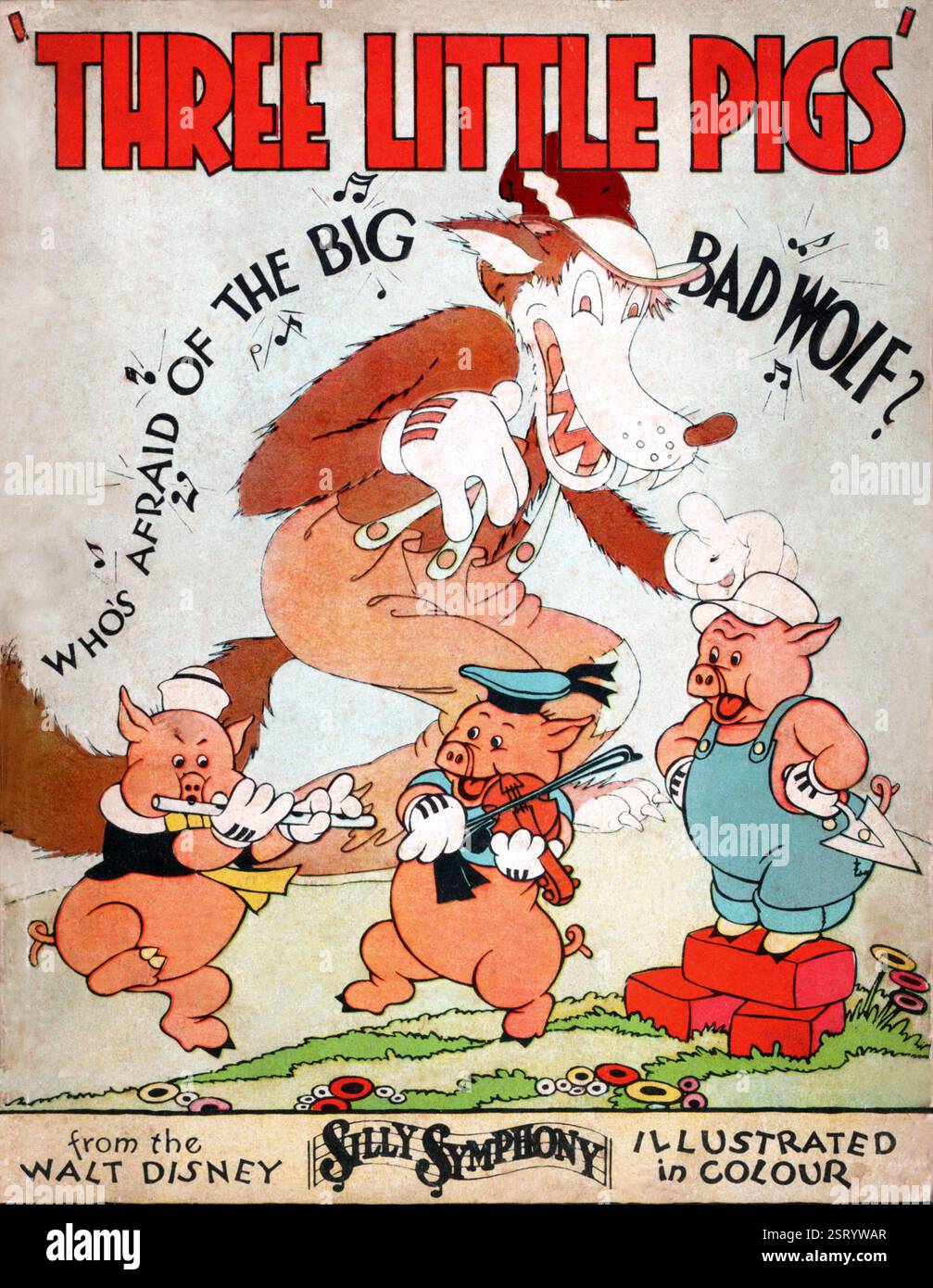 THREE LITTLE PIGS [US 1933] THE BIG BAD WOLf who terrorises the Three ...
