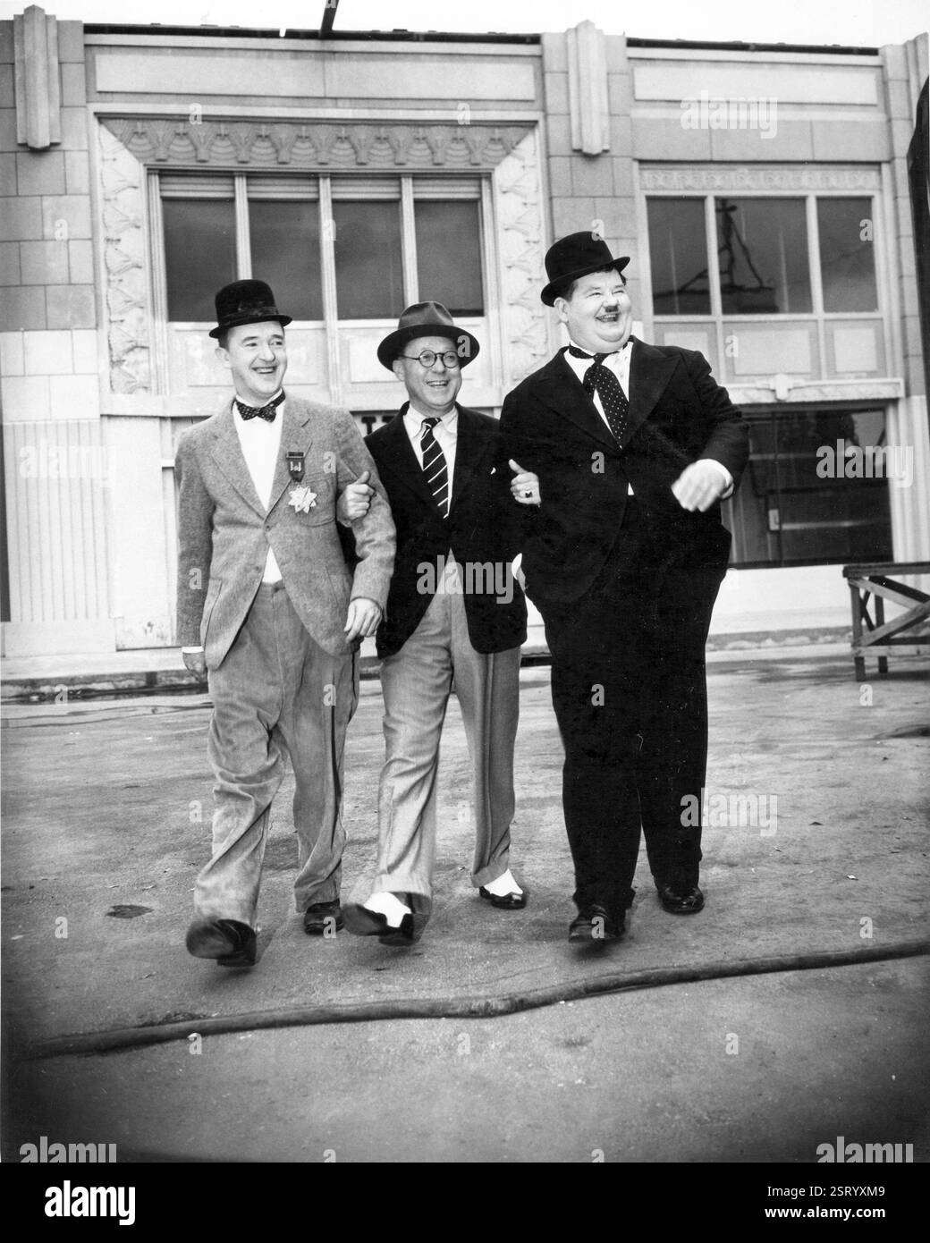BLOCKHEADS actors STAN LAUREL and OLIVER HARDY and writer HARRY LANGDON ...