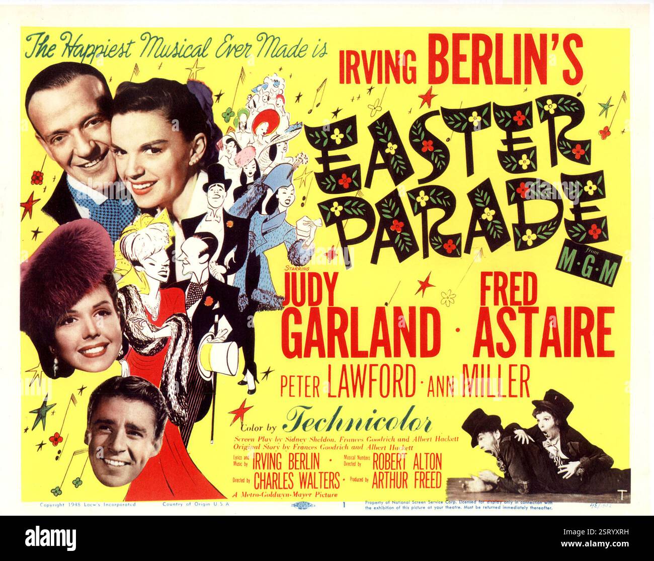 EASTER PARADE FRED ASTAIRE, JUDY GARLAND, ANN MILLER, PETER LAWFORD ...
