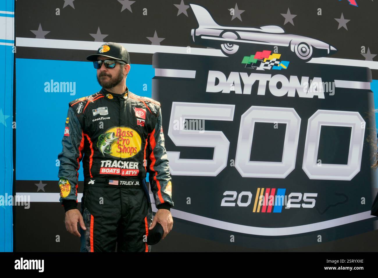 Martin Truex Jr. during driver introductions before the NASCAR Daytona ...