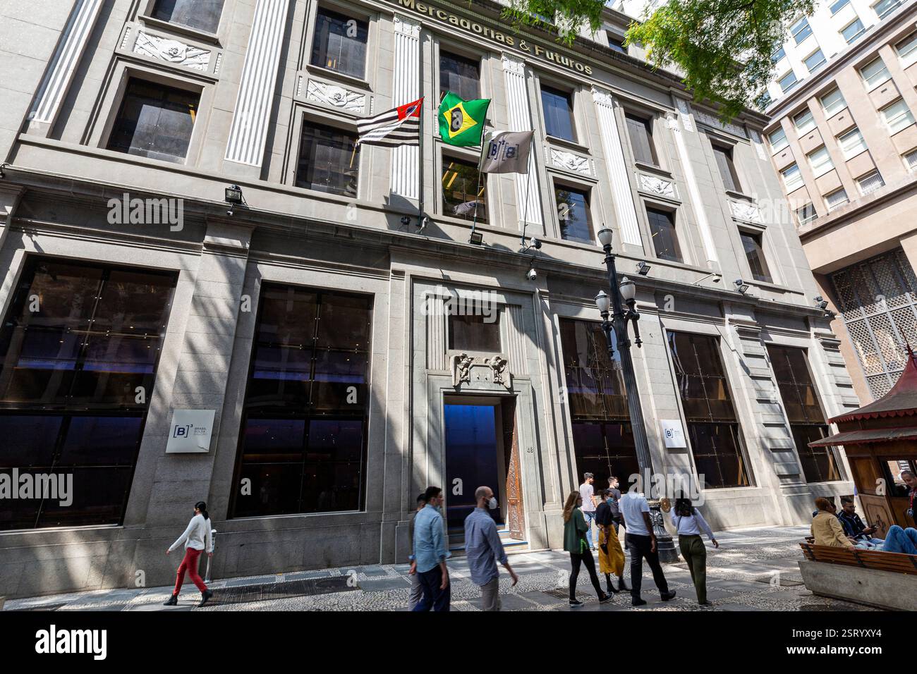 Sao Paulo, Brazil - oct 26, 2021 - Facade of the B3, a Stock Exchange ...