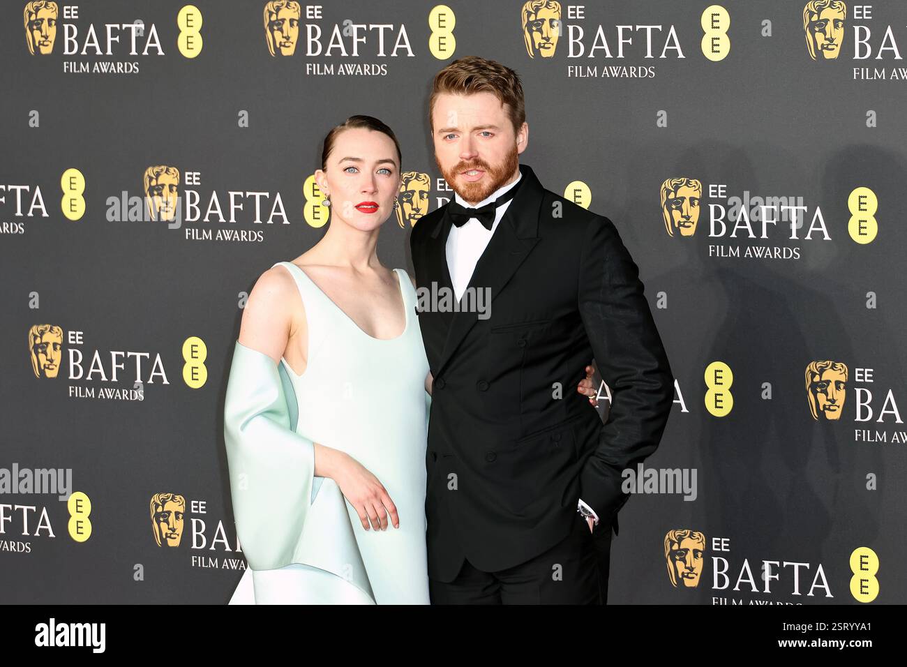Saoirse ronan and jack lowden at royal festival hall hi-res stock ...