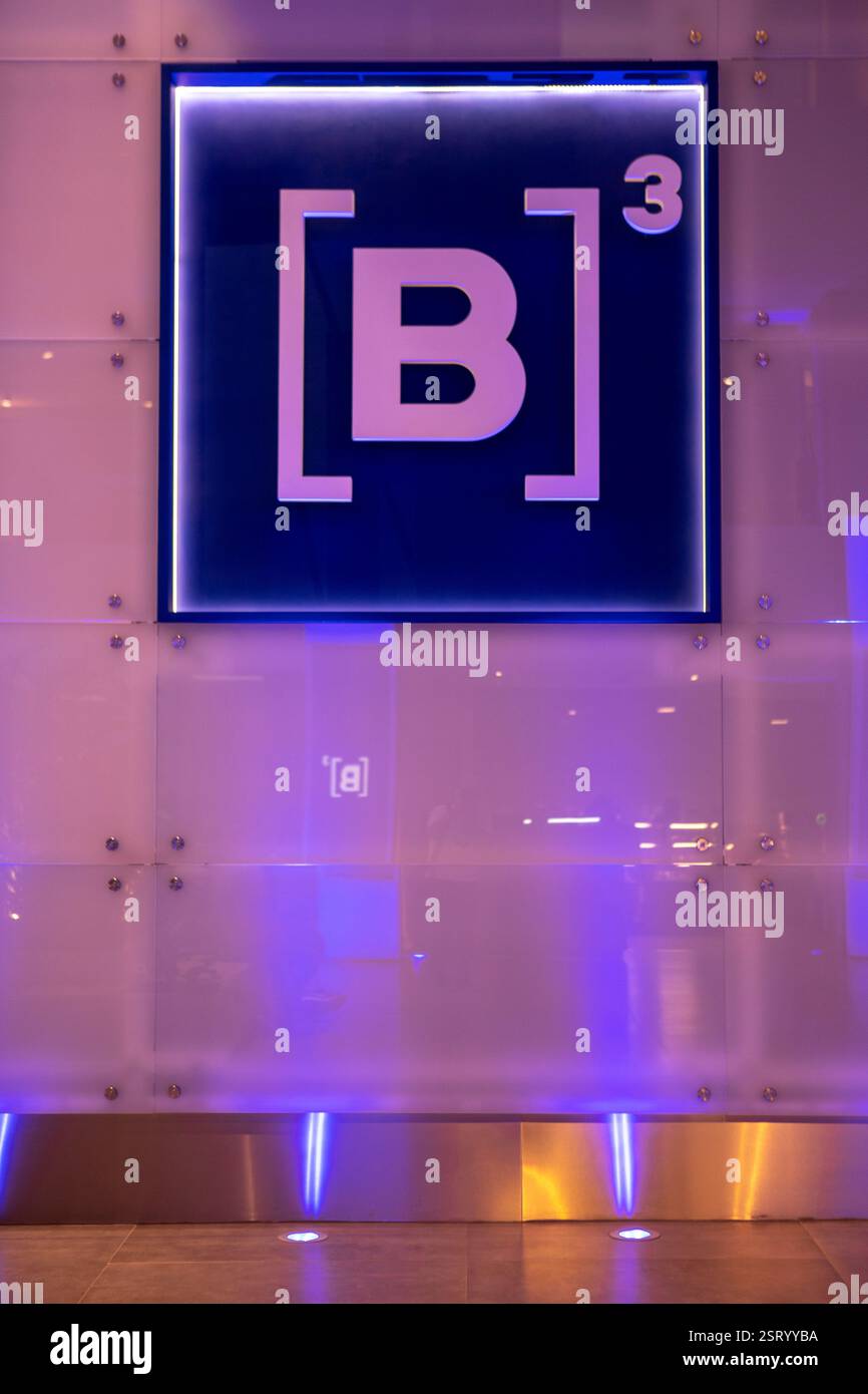 Sao Paulo, Brazil - feb 03, 2021 - logo of the B3, a brazilian Stock ...