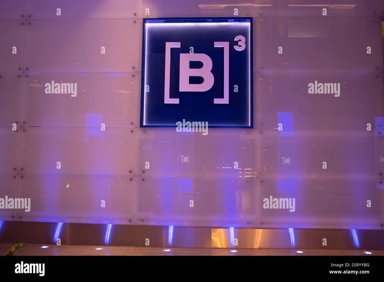 Sao Paulo, Brazil - feb 03, 2021 - logo of the B3, a brazilian Stock ...