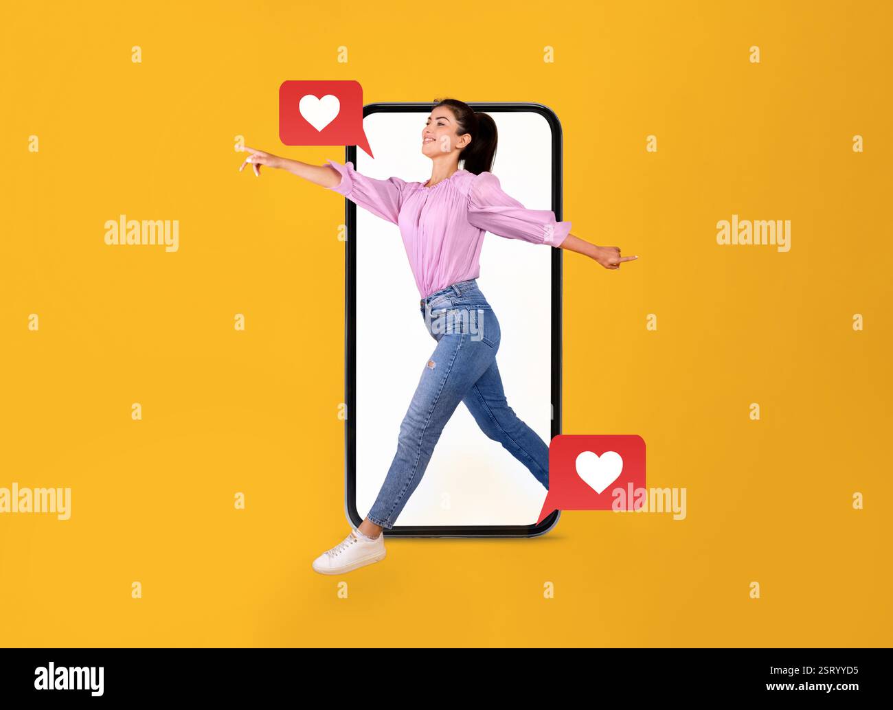 Smartphone technology connects people through social media and messages ...