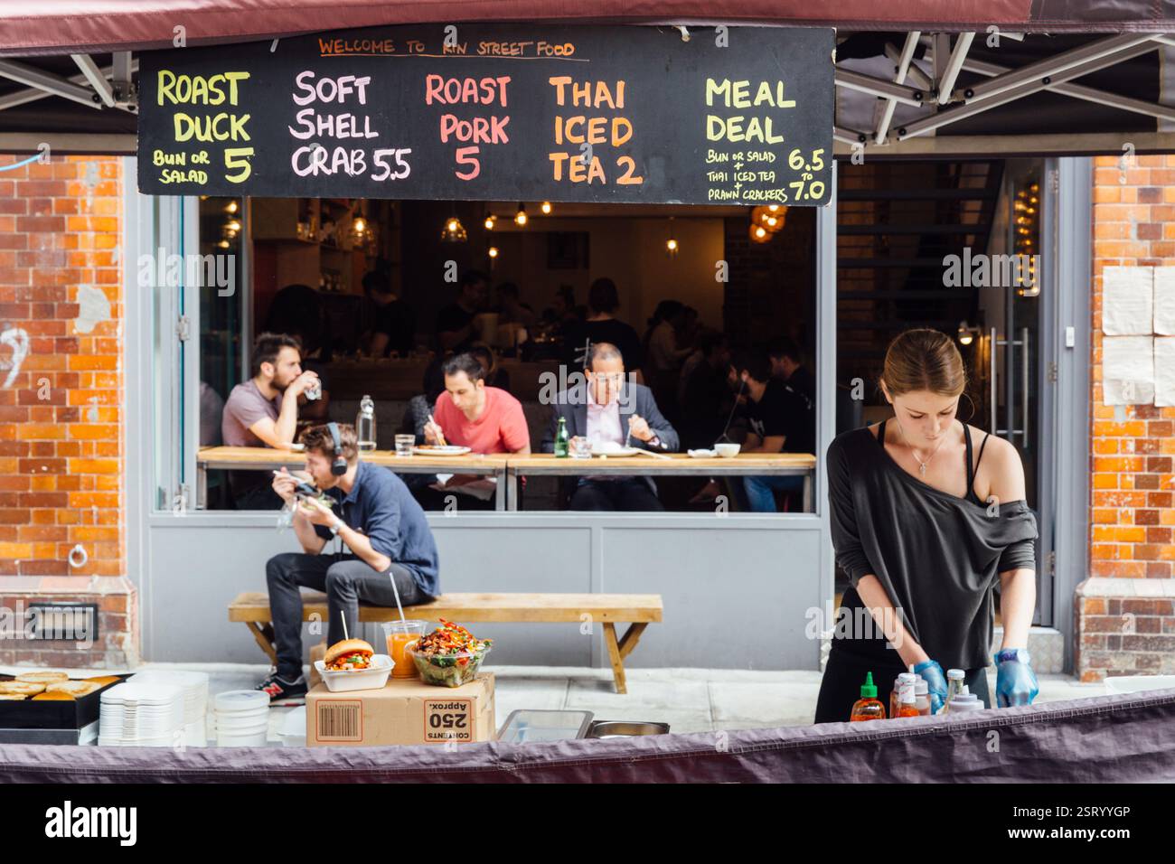 Leather Lane Market, London, offers roast duck, soft shell crab, and ...