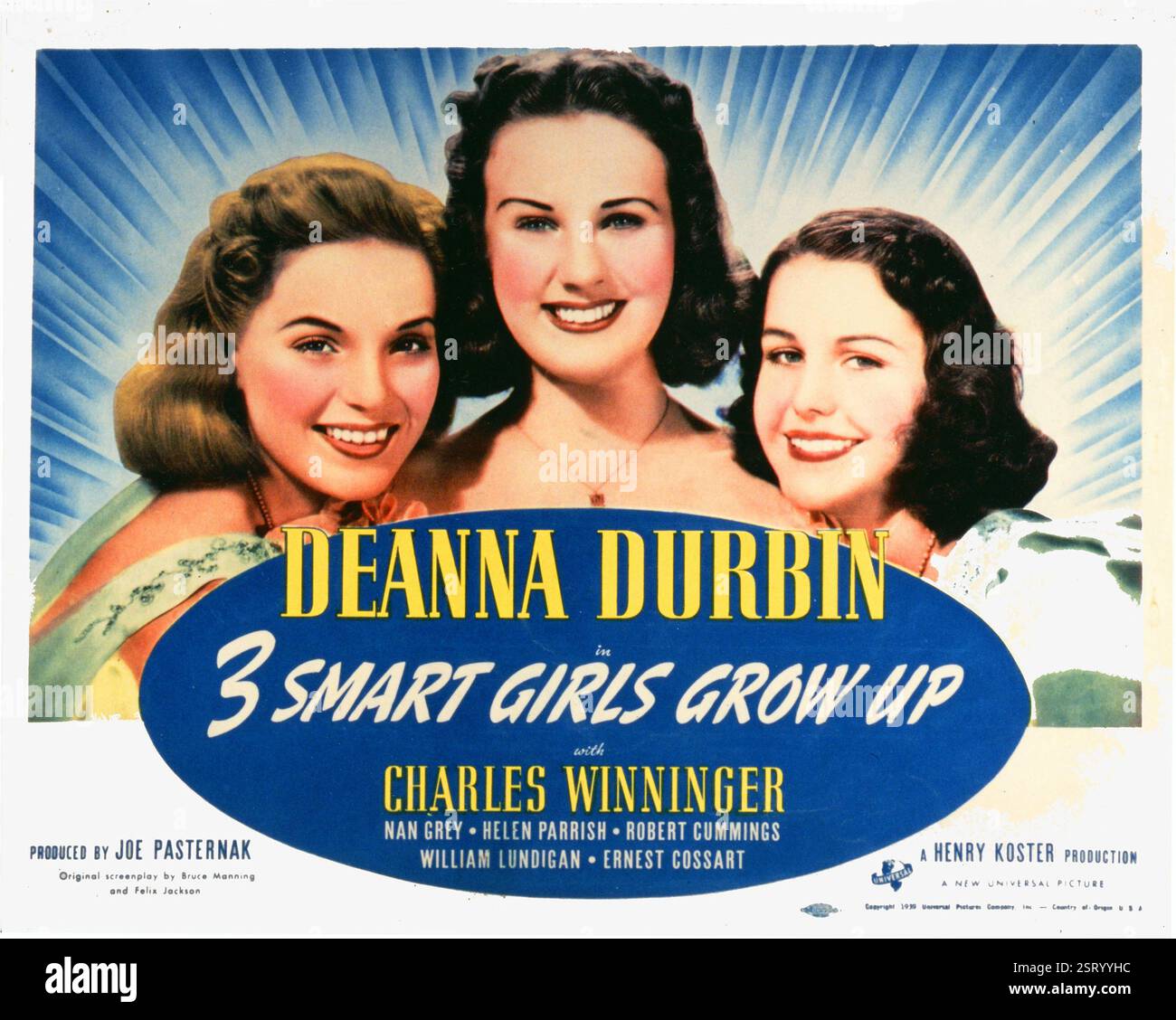 THREE SMART GIRLS GROW UP DEANNA DURBIN Date: 1939 Stock Photo - Alamy