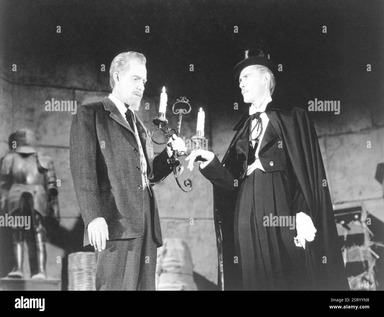 THE HOUSE OF DRACULA ONSLOW STEVENS, JOHN CARRIDINE THE HOUSE OF DRACULA Date: 1945 Stock Photo ...