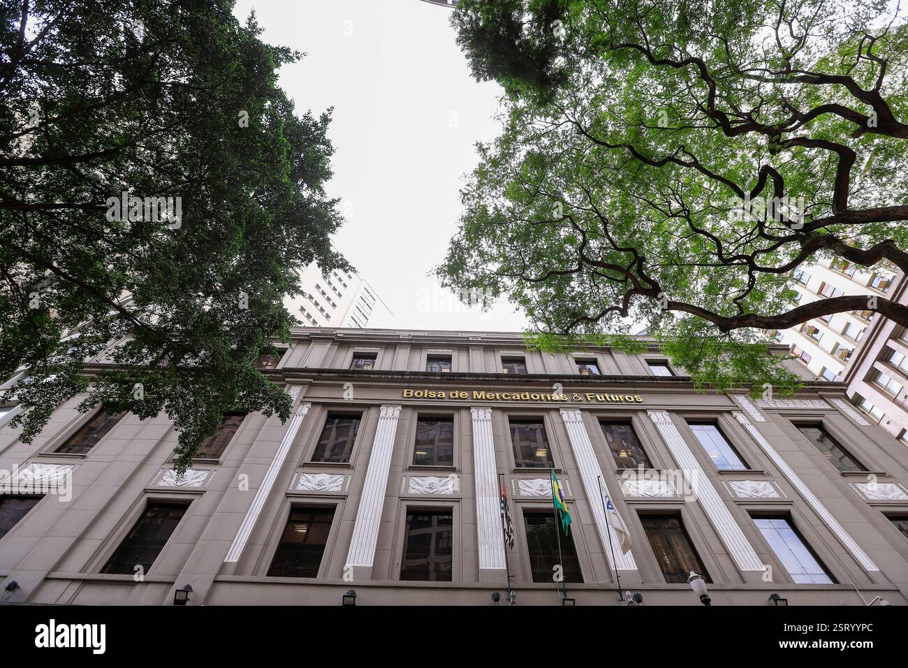 Sao Paulo, Brazil - nov 09, 2019 - Facade of the B3, a Stock Exchange located at old downtown ...