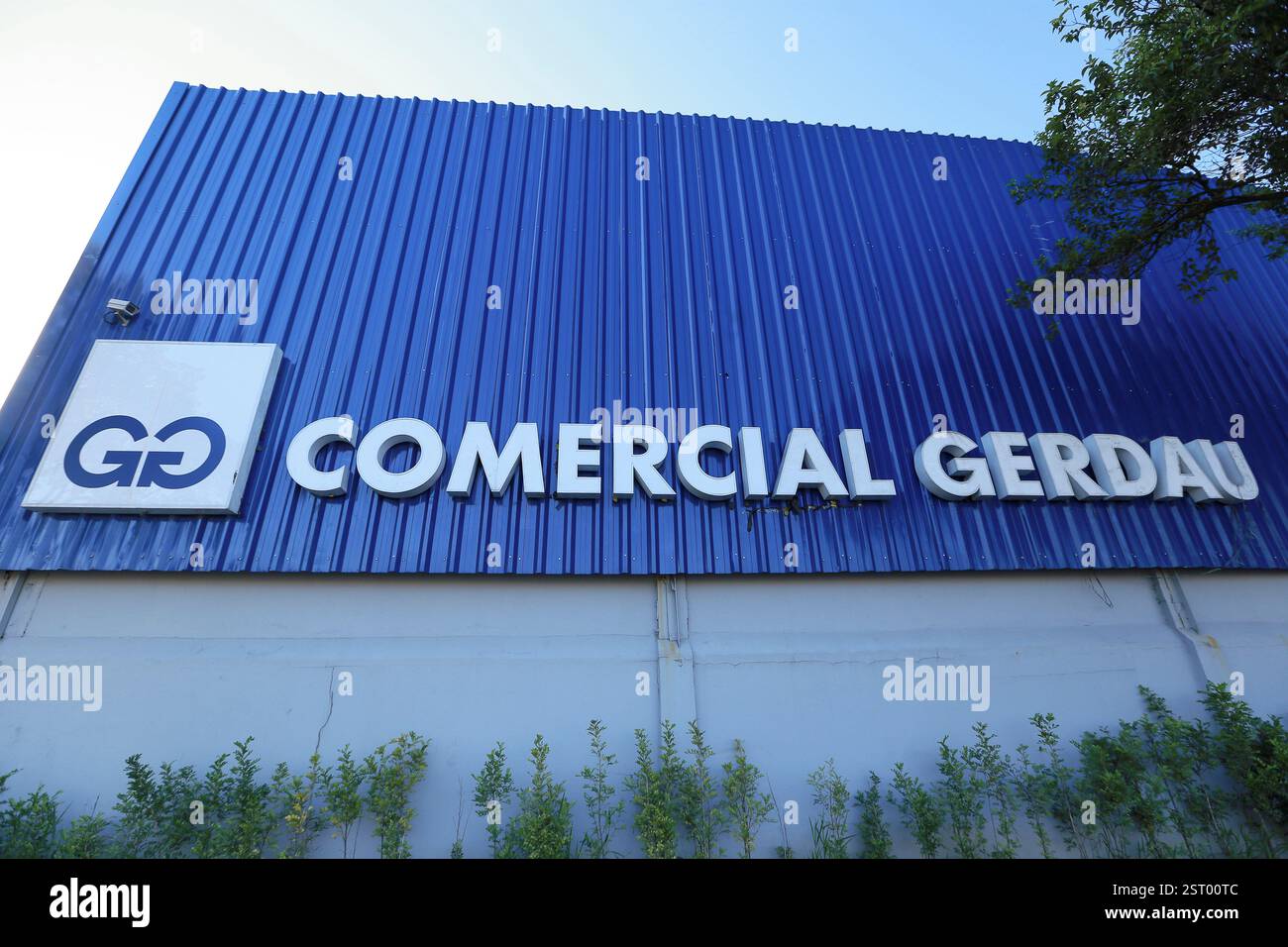 Sao Paulo, Brazil - dec16, 2014 - Closeup of the lettering and logo of ...