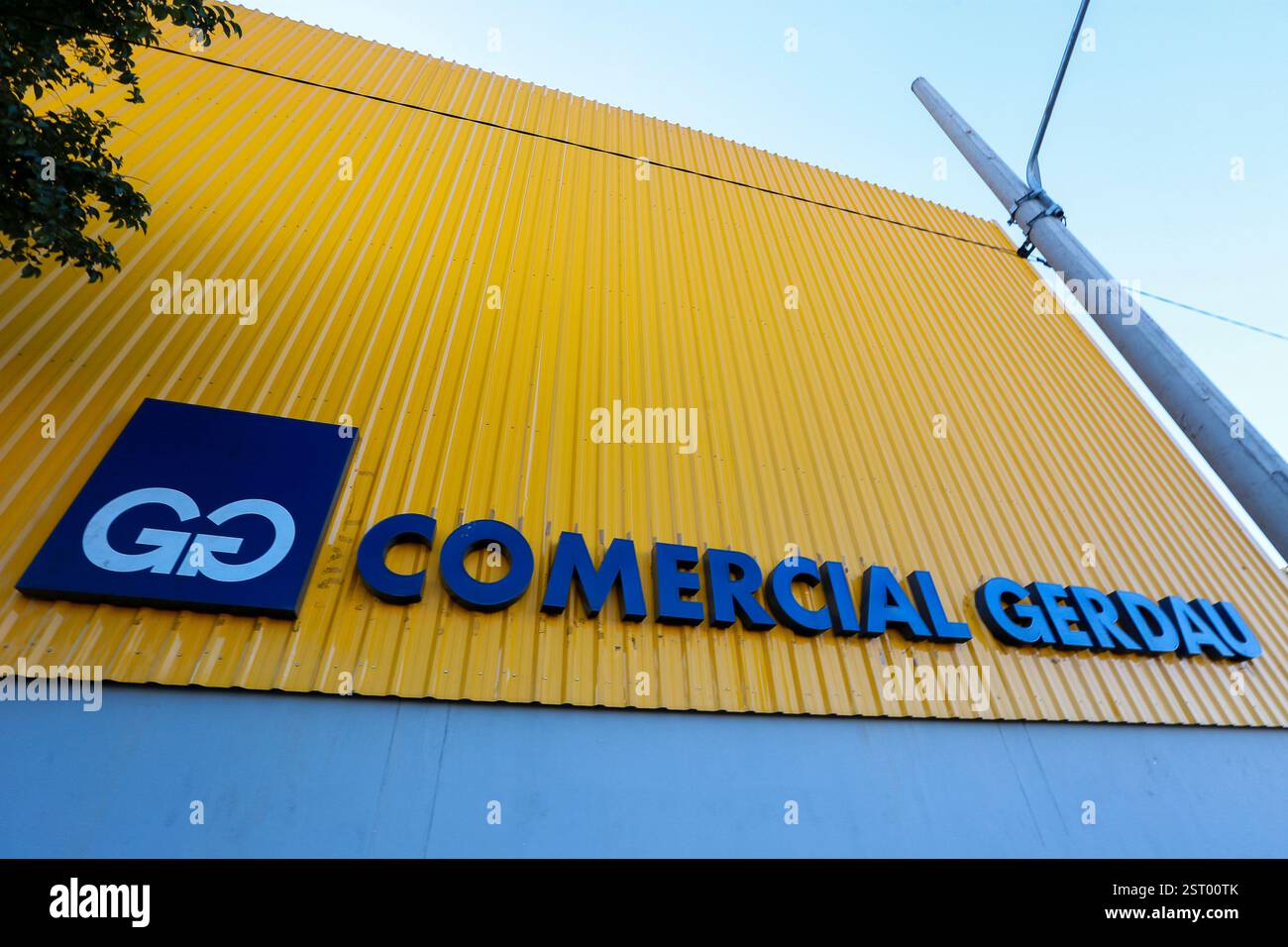 Sao Paulo, Brazil - dec 16, 2014 - Closeup of the lettering and logo of ...