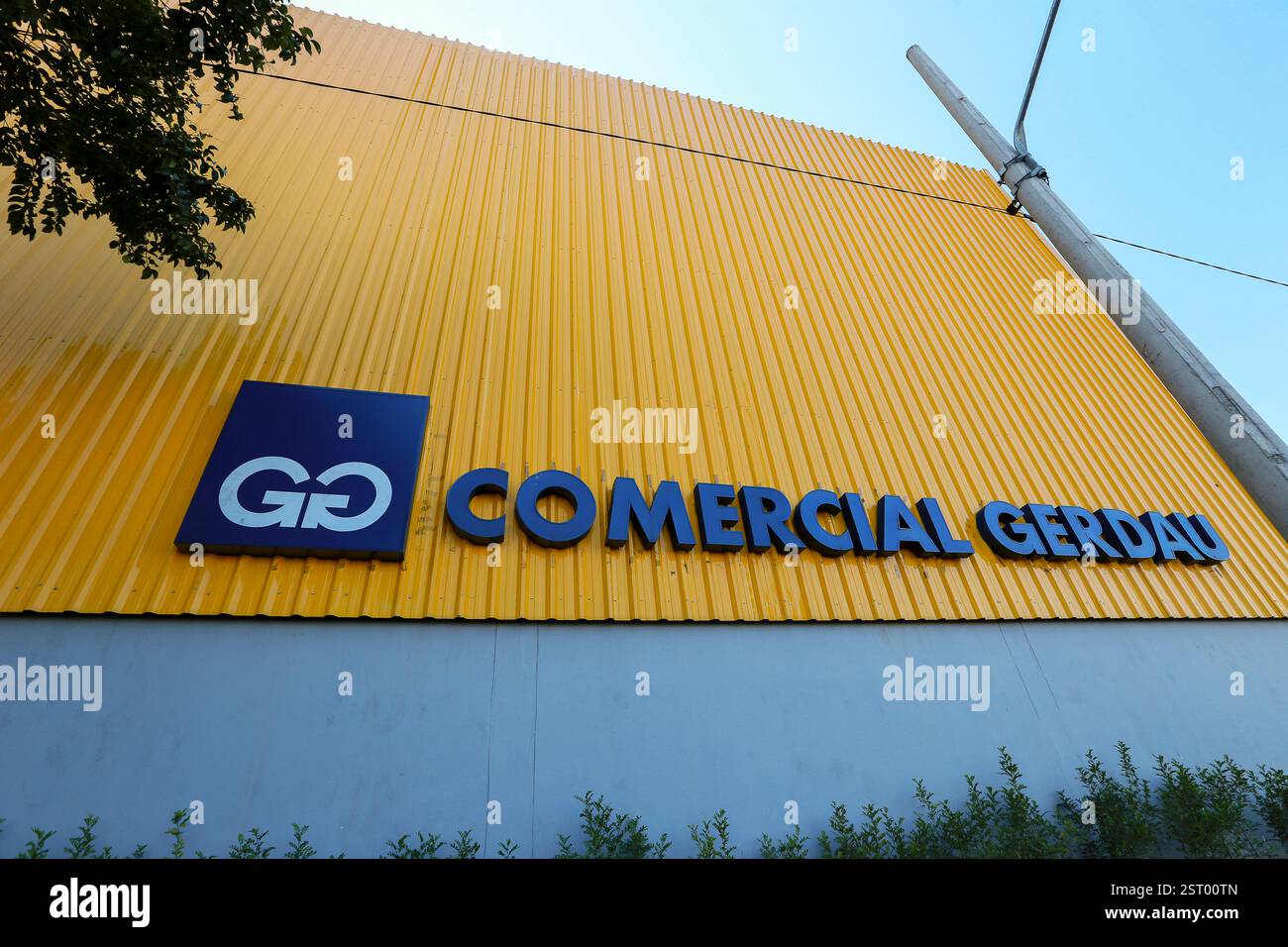 Sao Paulo, Brazil - dec 16, 2014 - Closeup of the lettering and logo of ...