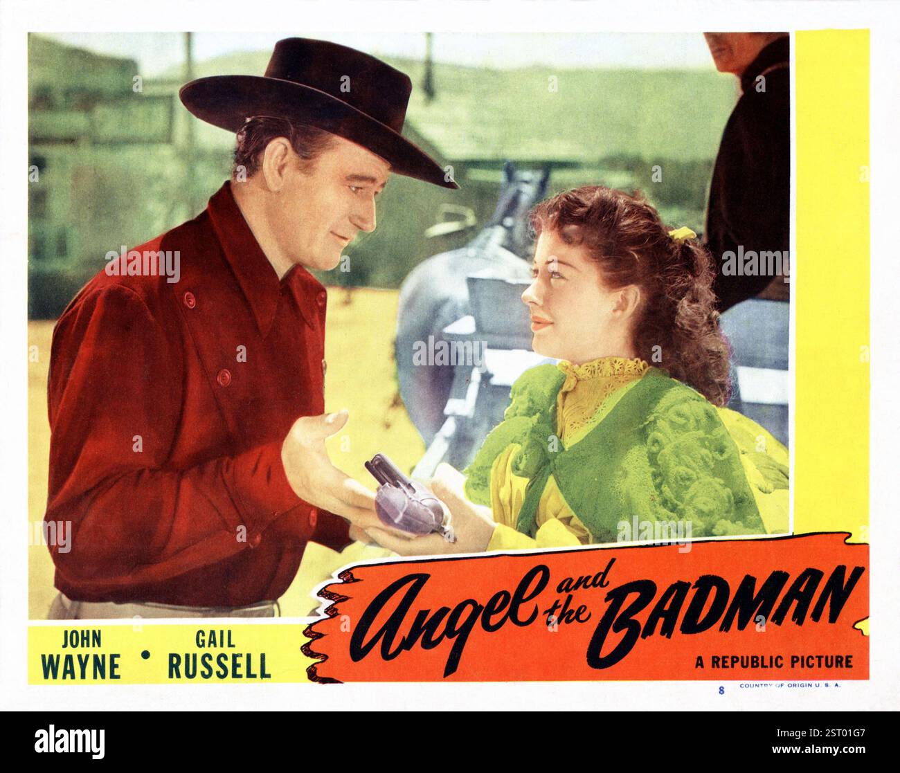 ANGEL AND THE BAD MAN JOHN WAYNE, GAIL RUSSELL Date: 1947 Stock Photo ...