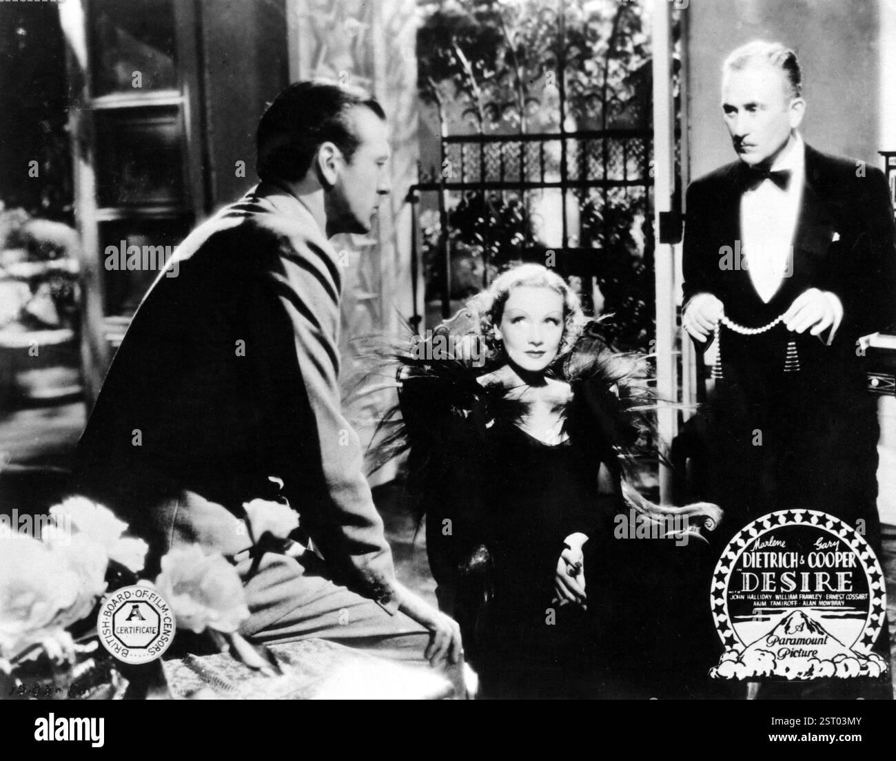 DESIRE GARY COOPER, MARLENE DIETRICH, JOHN HALLIDAY Date: 1936 Stock Photo - Alamy