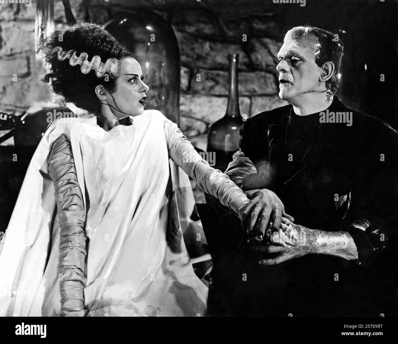 BRIDE OF FRANKENSTEIN ELSA LANCHESTER as the Bride, BORIS KARLOFF as ...