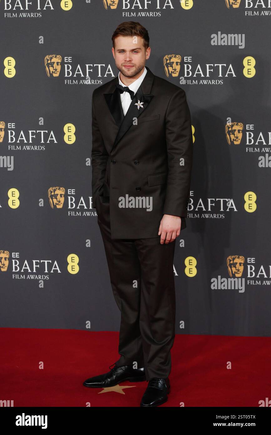 London, USA. 16th Feb, 2025. Leo Woodall attends the red carpet for the ...