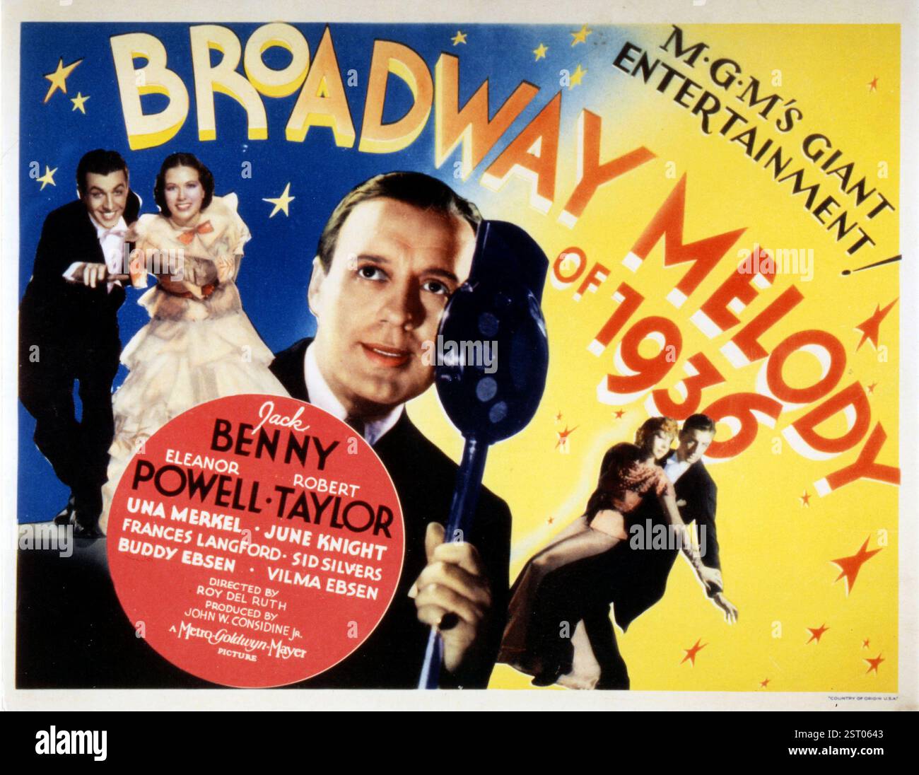 BROADWAY MELODY OF 1936 From left, on poster - ROBERT TAYLOR, ELEANOR ...